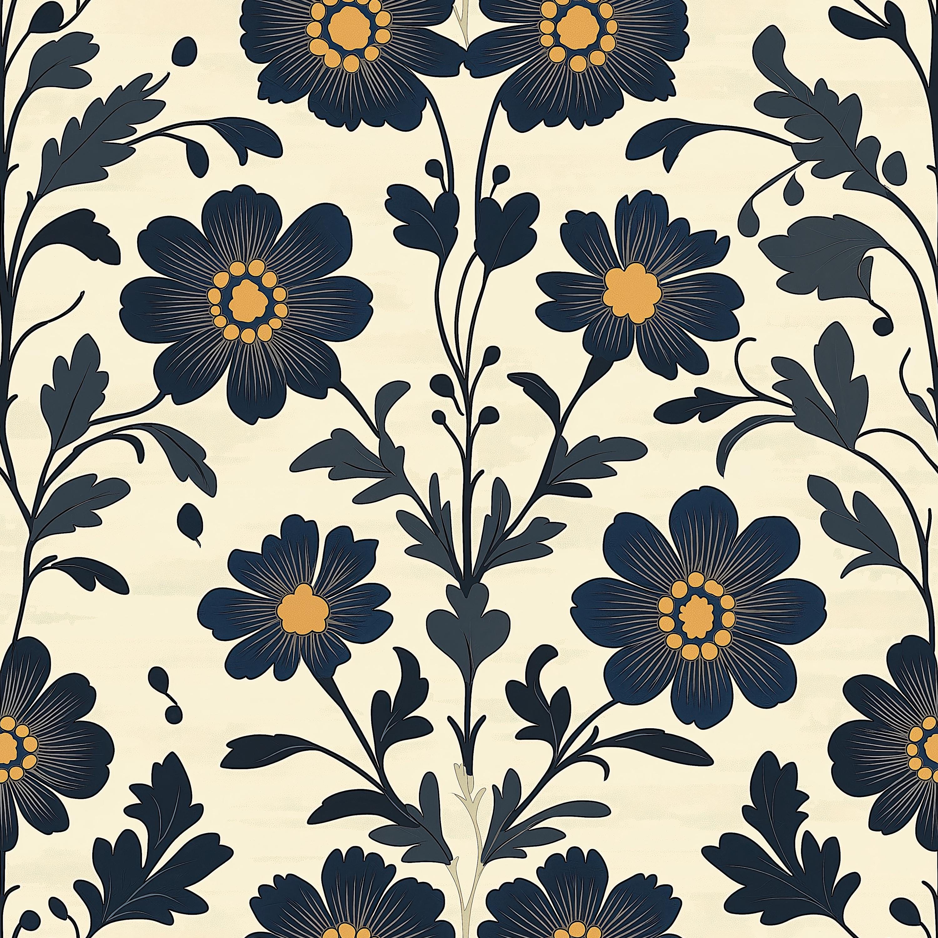 28 Block Print Flower Digital Patterns, Bohemian Designs, Vintage ...