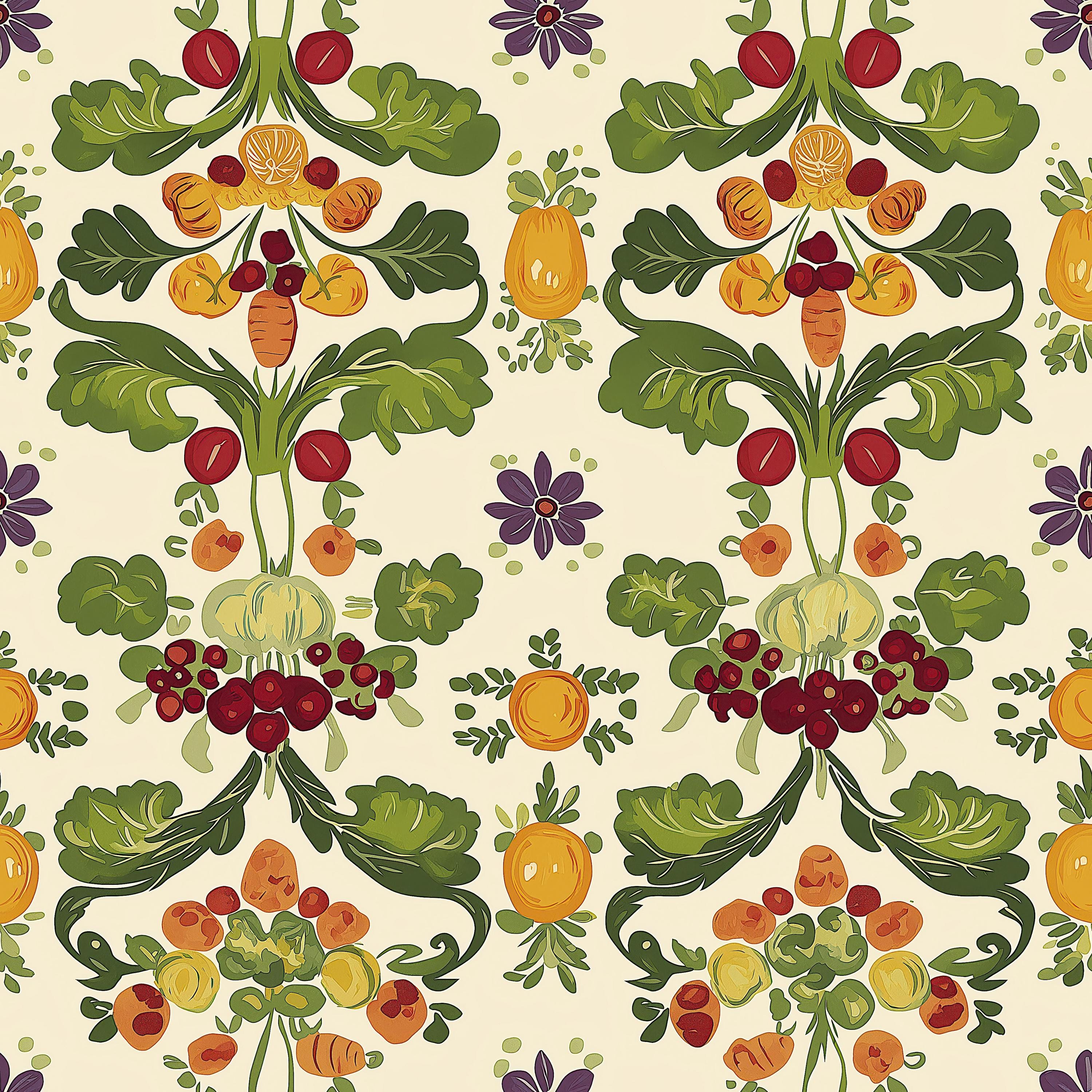 20 Vegetable Art Digital Patterns, Healthy Veggie Design, Body ...