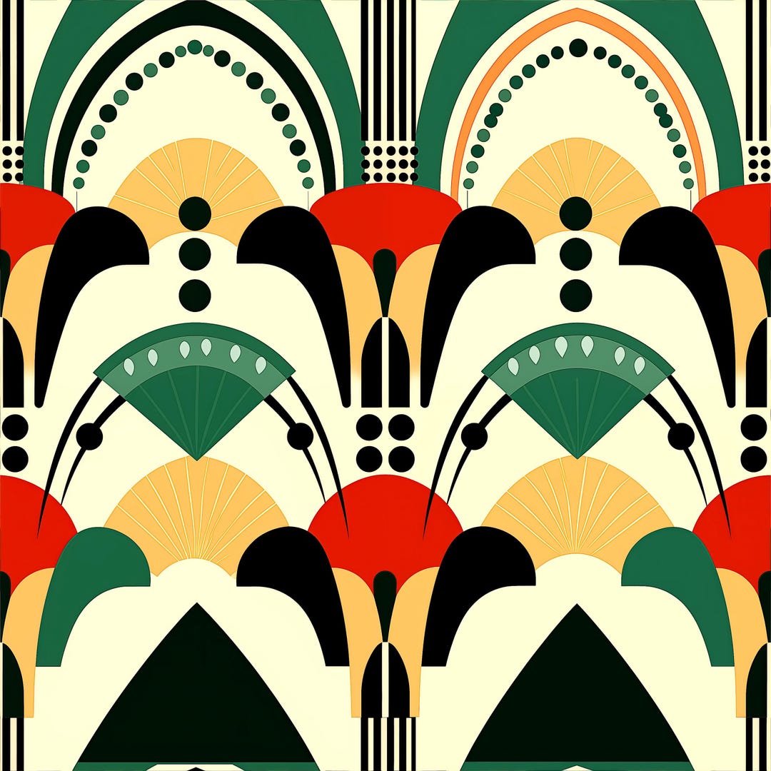 26 Tropical Art Deco Patterns, Brazil Deco, New Boho Chic, Gallery Wall ...