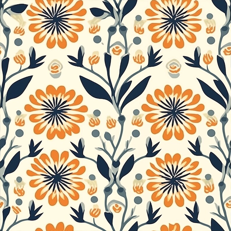 28 Block Print Flower Digital Patterns, Bohemian DIY Home Decor ...