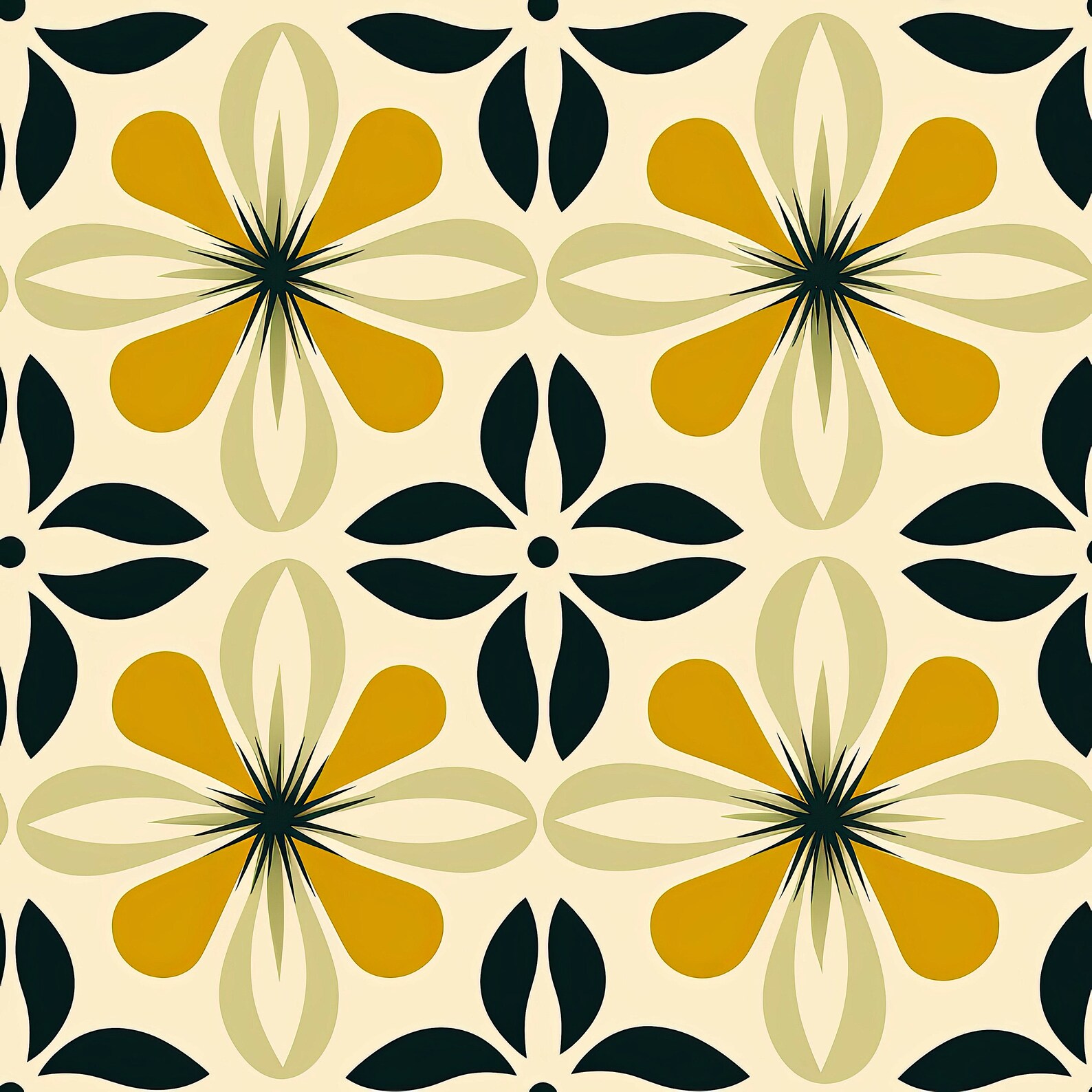 16 Retro Mid-century Modern Patterns, Maximalist Home Makeover, Vintage ...