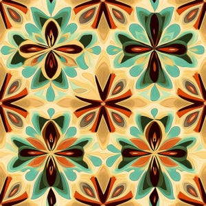 16 Retro Earth Tone Digital Patterns, Bohemian Maximalist Gallery Wall ...