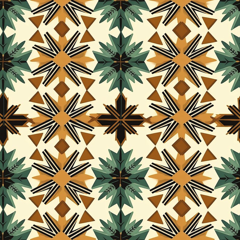 16 Boho Earth Tone Digital Patterns, Vintage Retro Home Decor ...