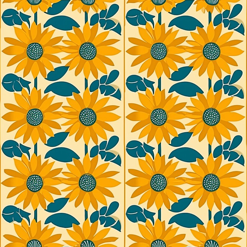 17 Retro Sunflower and Daffodil Patterns for Home Decor - Etsy