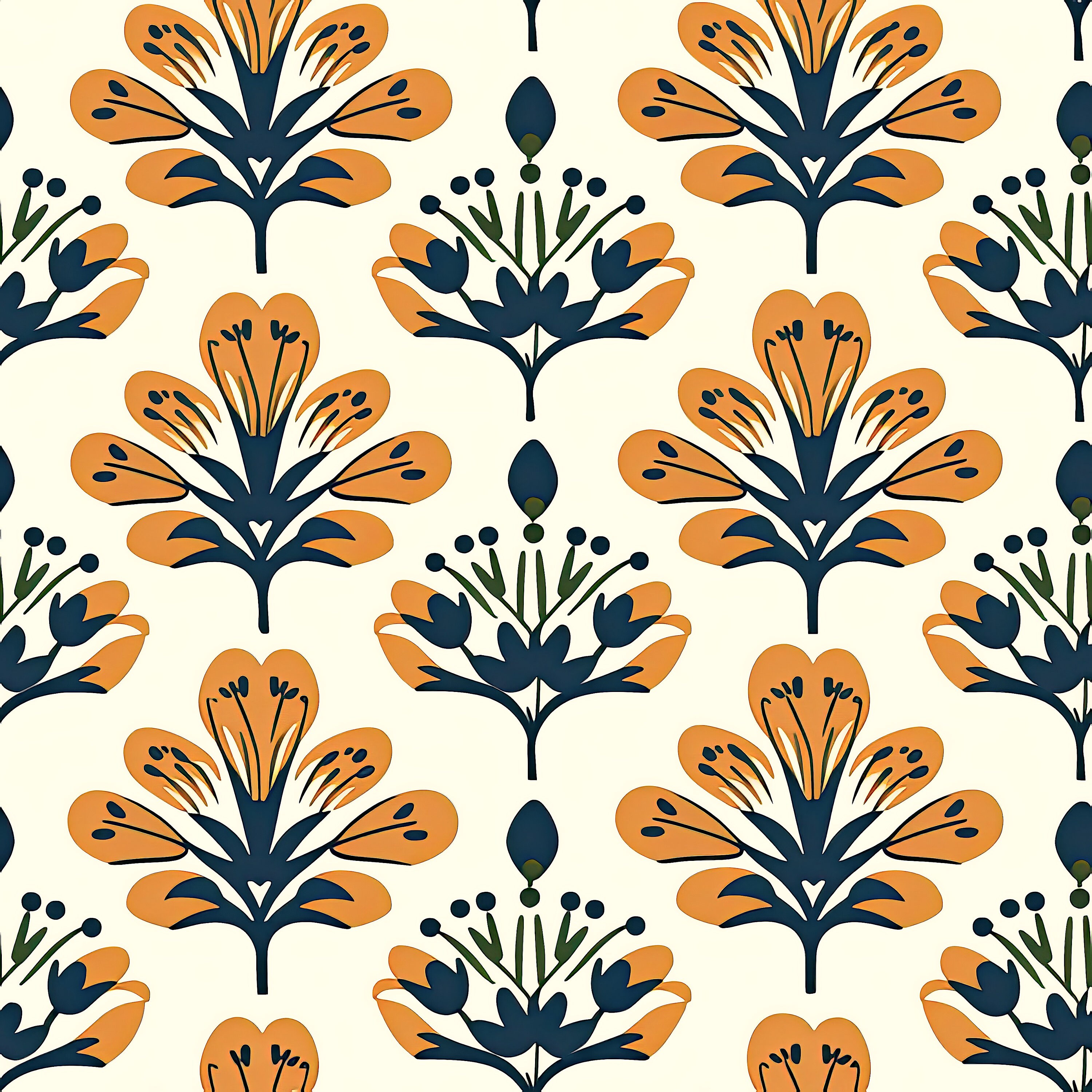 25 Block Print Flower Patterns, Urban Bohemian, the Interior Designer ...