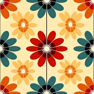 16 Retro Mid-century Modern Patterns, Maximalist Home Makeover, Vintage ...