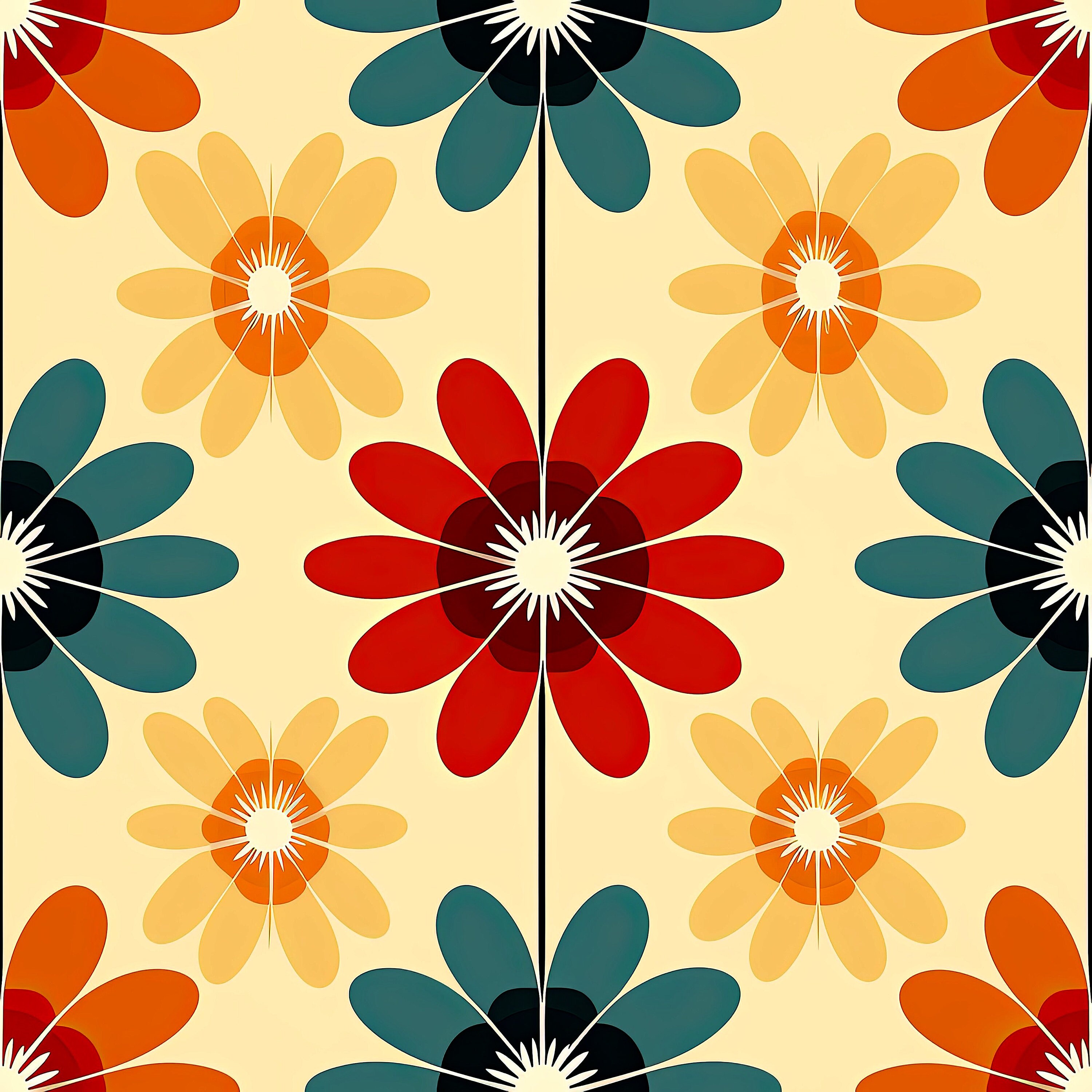 16 Retro Mid-century Modern Patterns, Maximalist Home Makeover, Vintage ...