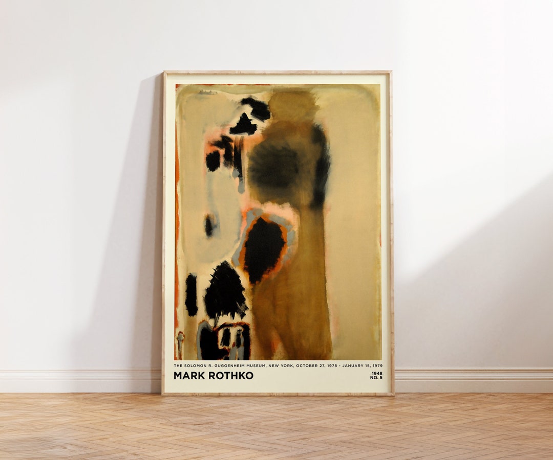 Mark Rothko Print - Dark Brown Painting Large Abstract Wall Art for ...