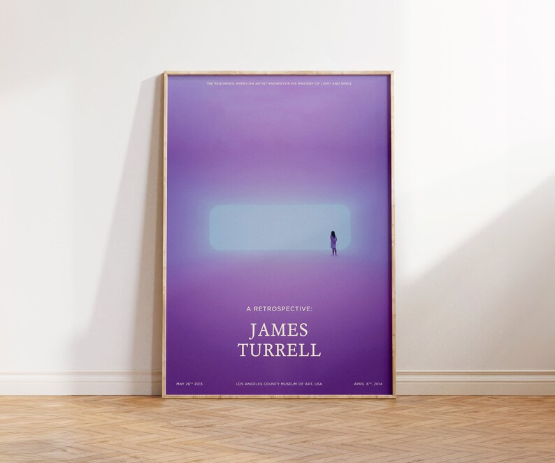 James Turrell Print - Purple Light Poster - Contemporary Modern Wall ...