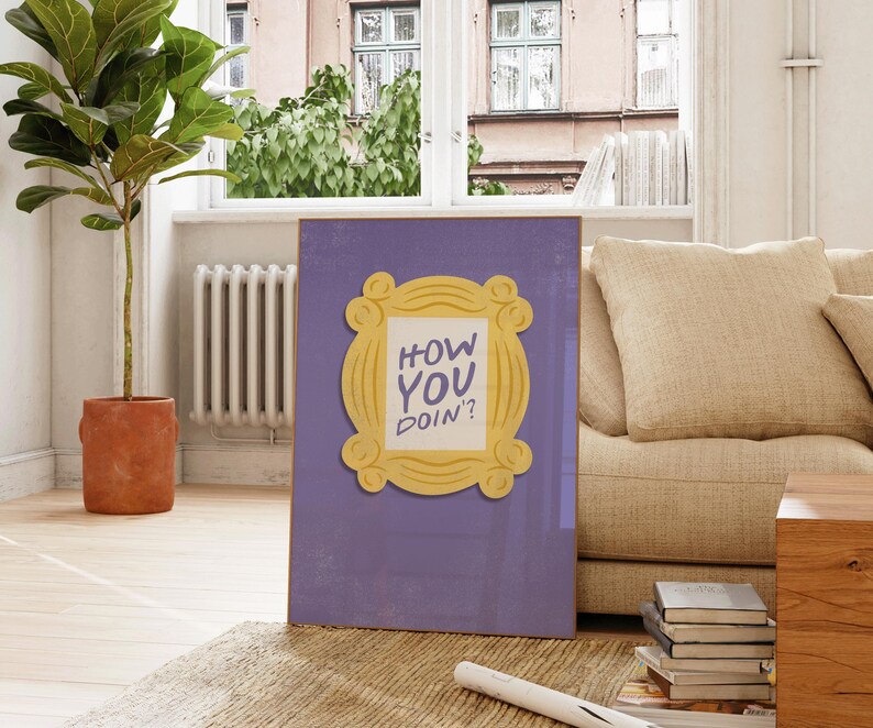 How You Doin' Poster - Friends Wall Art - Joey Friends Decor - Fun ...