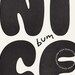 Nice Bum Print - Minimalist Typography Art - Aesthetic Apartment Decor ...