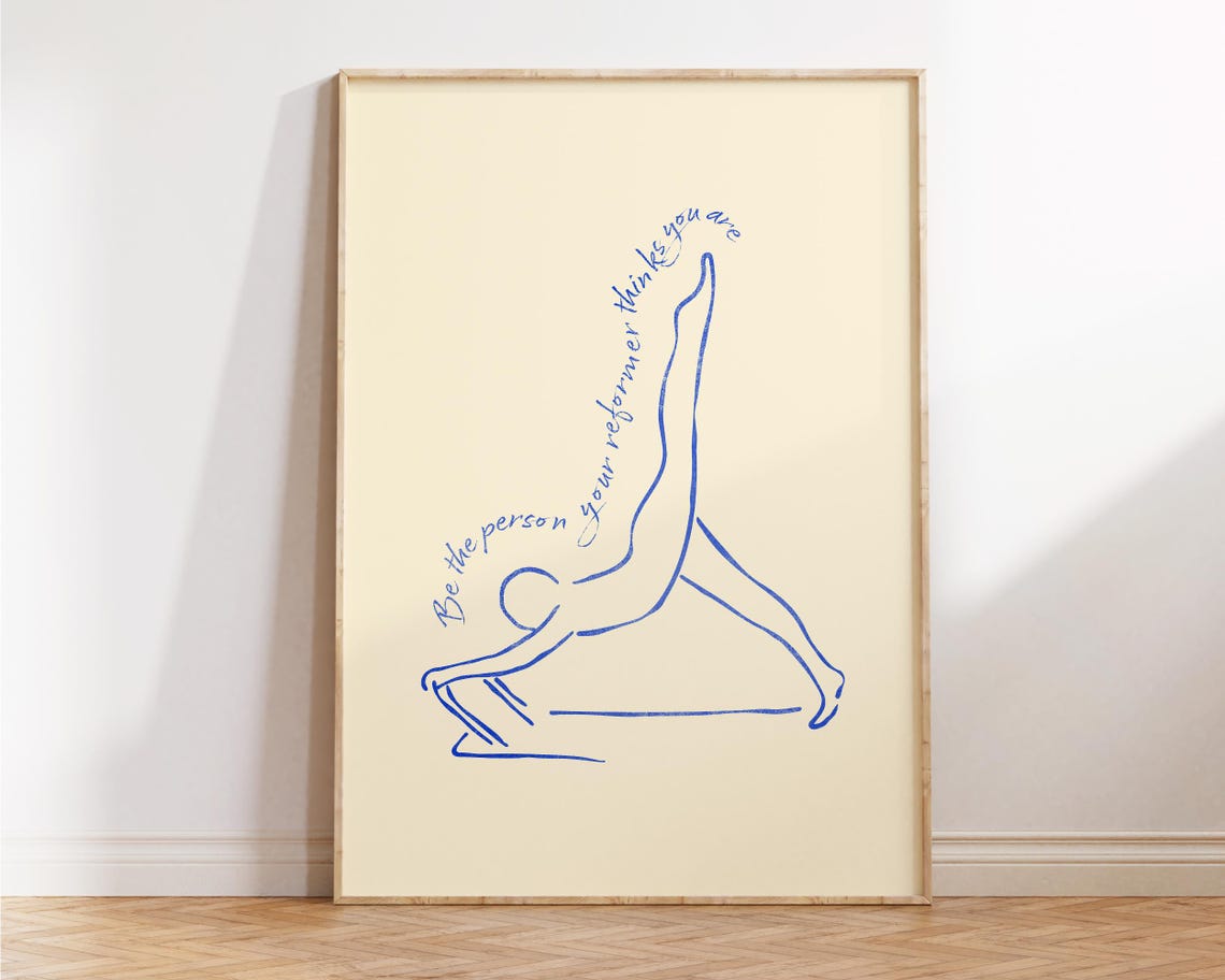Reformer Pilates Era - Cute Pilates Wall Art - Aesthetic Pilates Studio ...