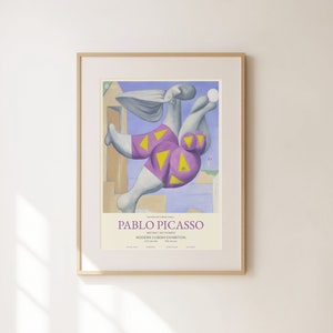 Pablo Picasso Print - Bather With Beach Ball Wall Art - Modern Purple Famous Painting for Living ...