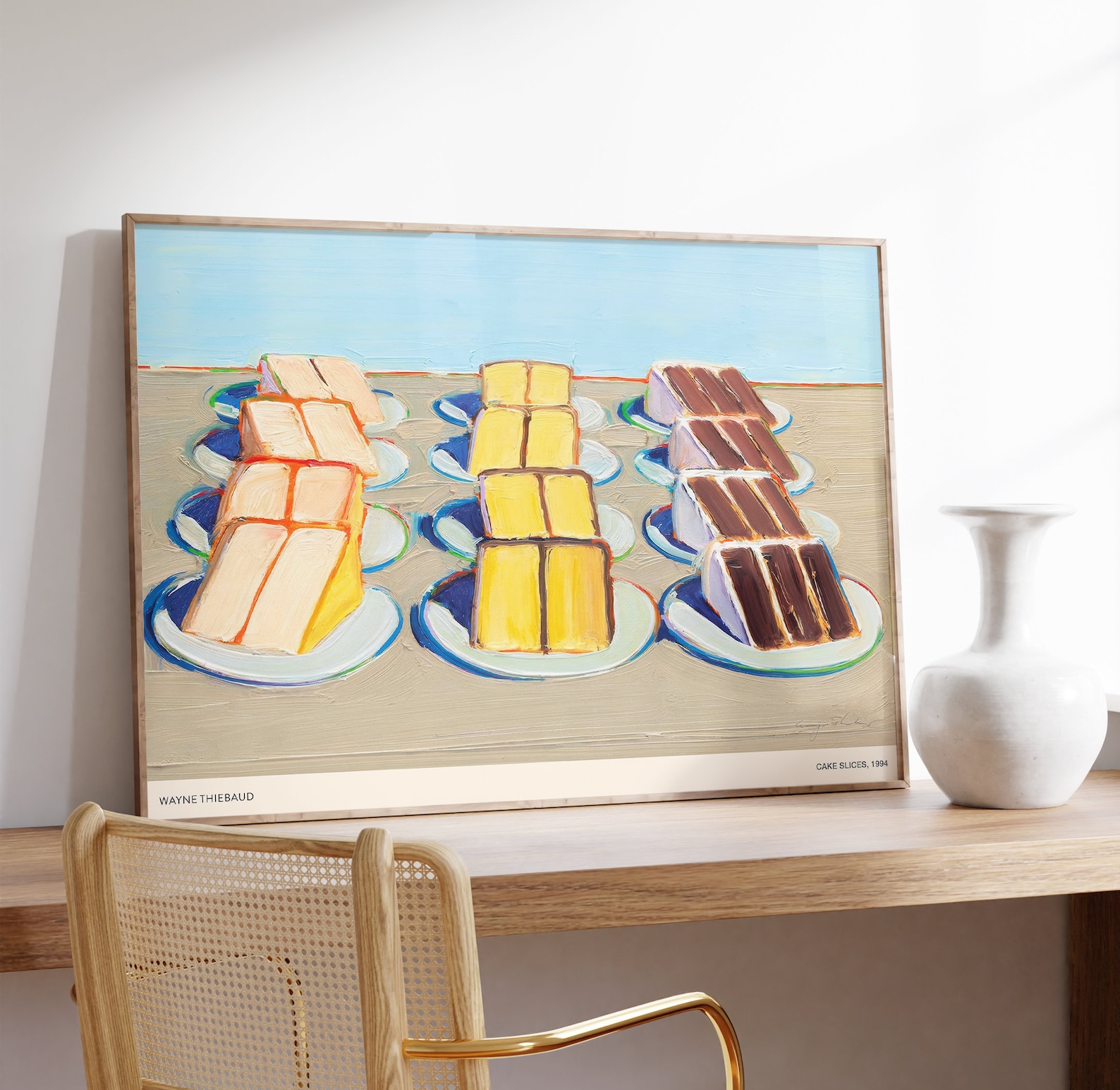 Wayne Thiebaud Print Vintage Cake Slices Painting Kitchen Wall Art and ...