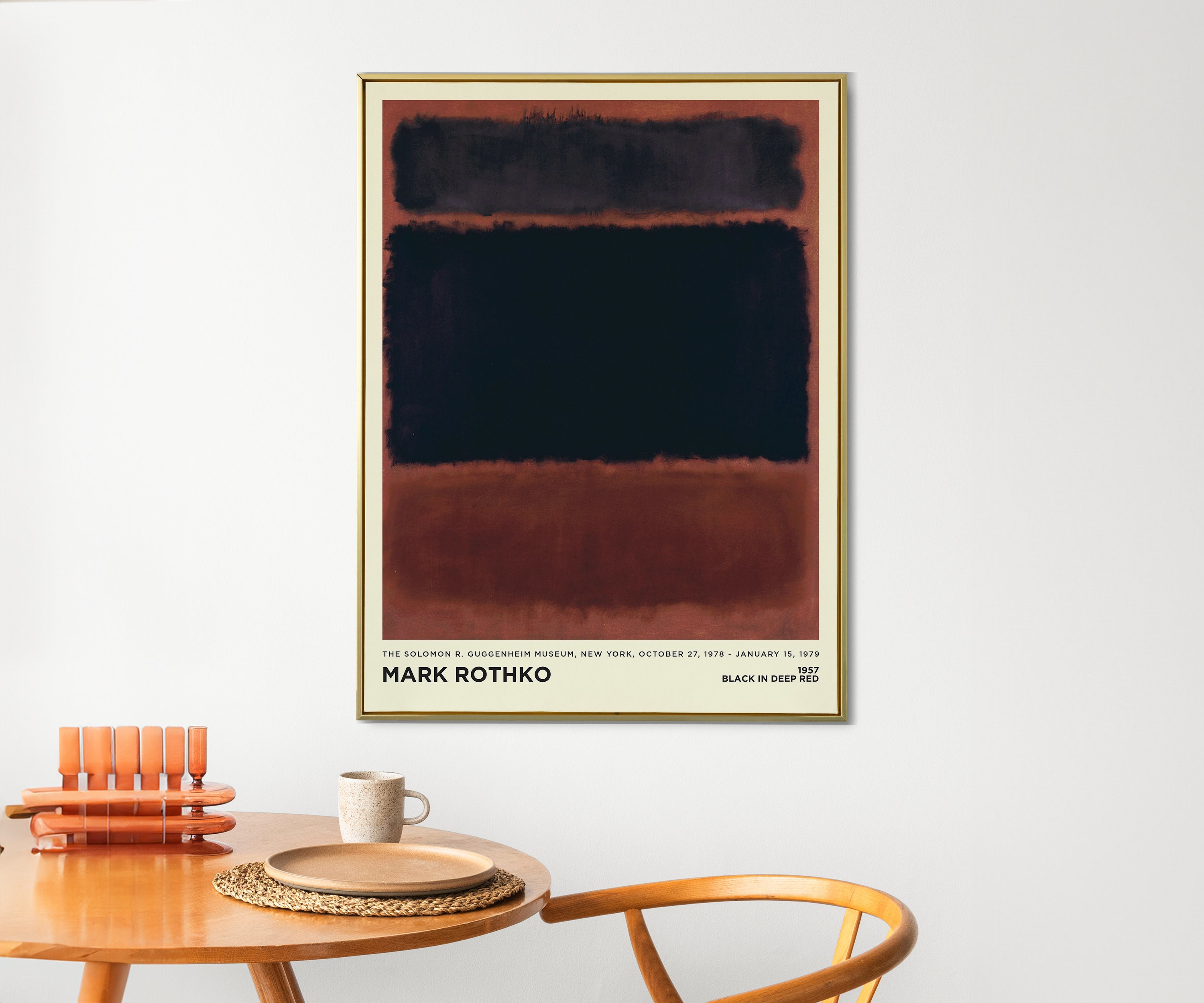 Mark Rothko Print Black Red Painting Large Abstract Wall Art for Living ...