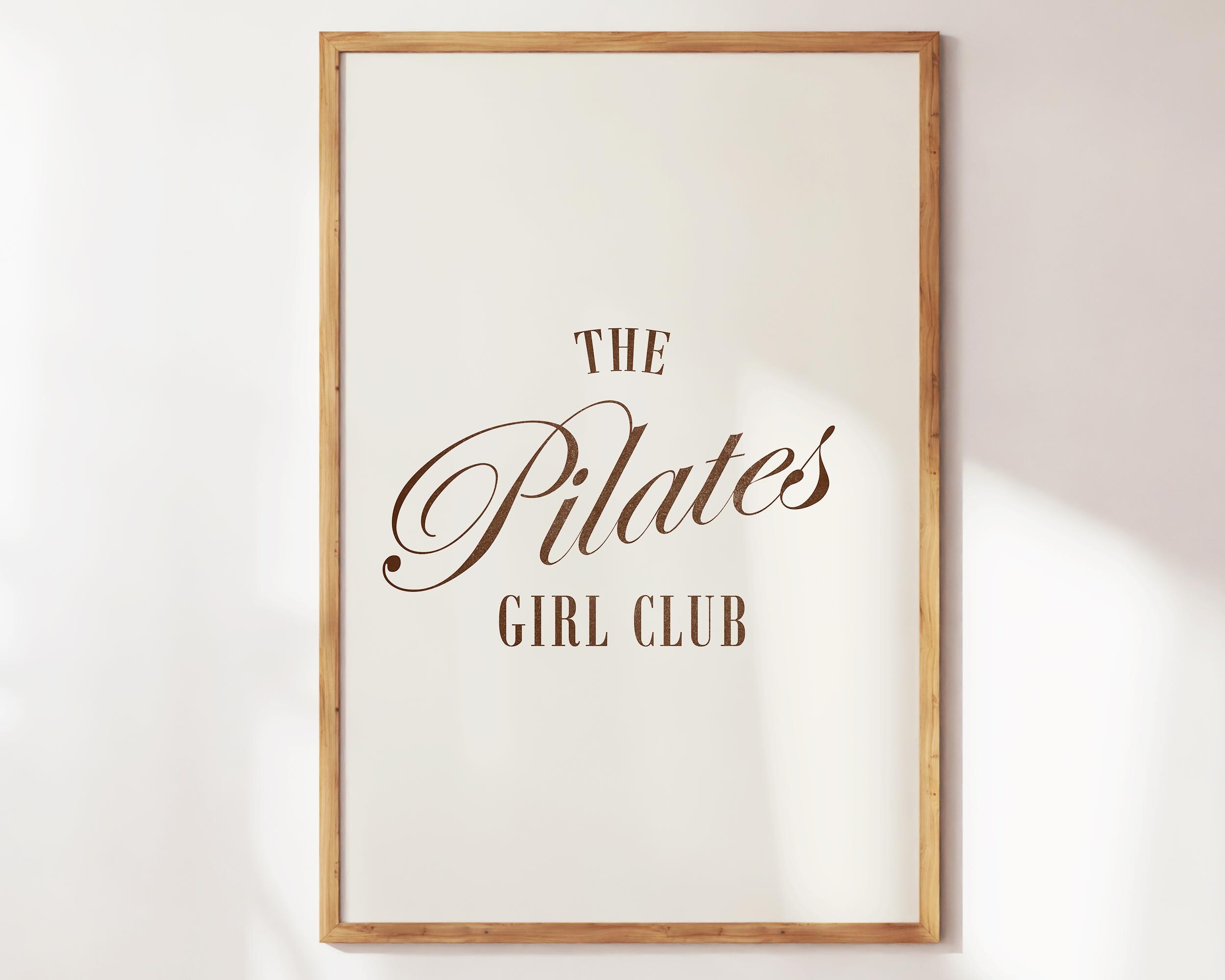 Girly Pilates Club Print - Cute Pilates Wall Art - Aesthetic Pilates ...