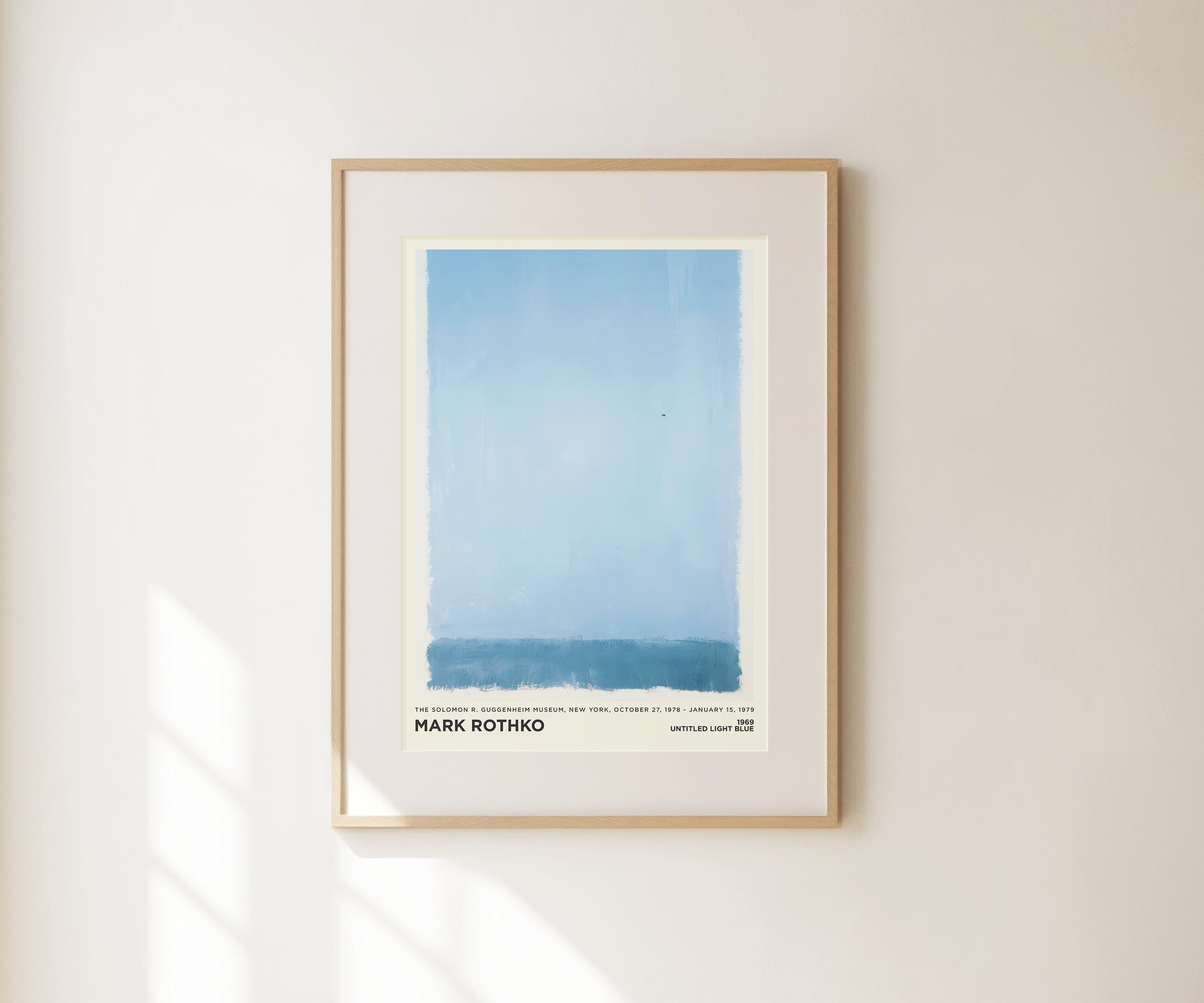 Mark Rothko Print Light Blue Beige Painting Large Abstract Wall Art for ...