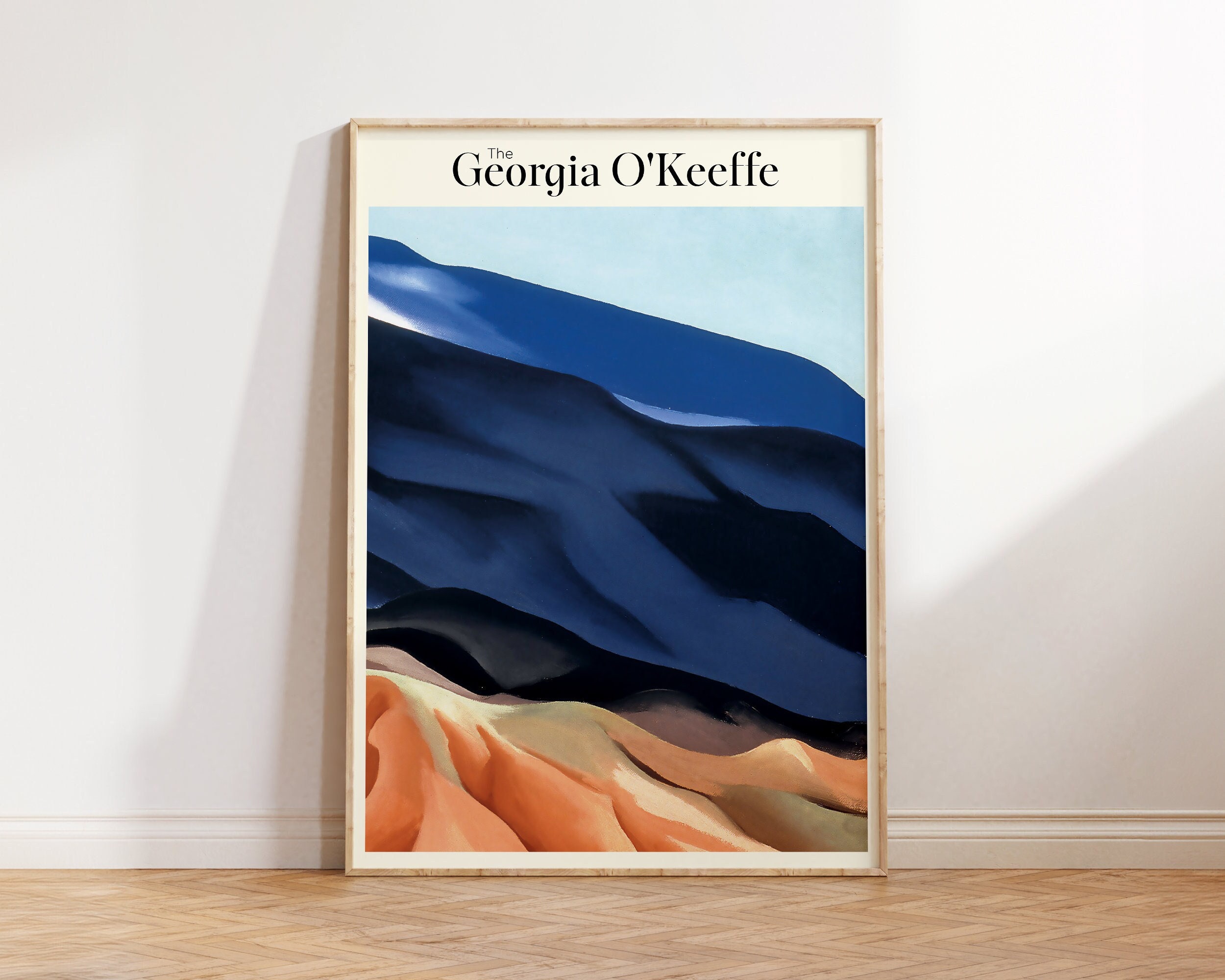 Set of 3 Wall Art Georgia O'keeffe Prints Blue Mesa Landscape Triptych ...