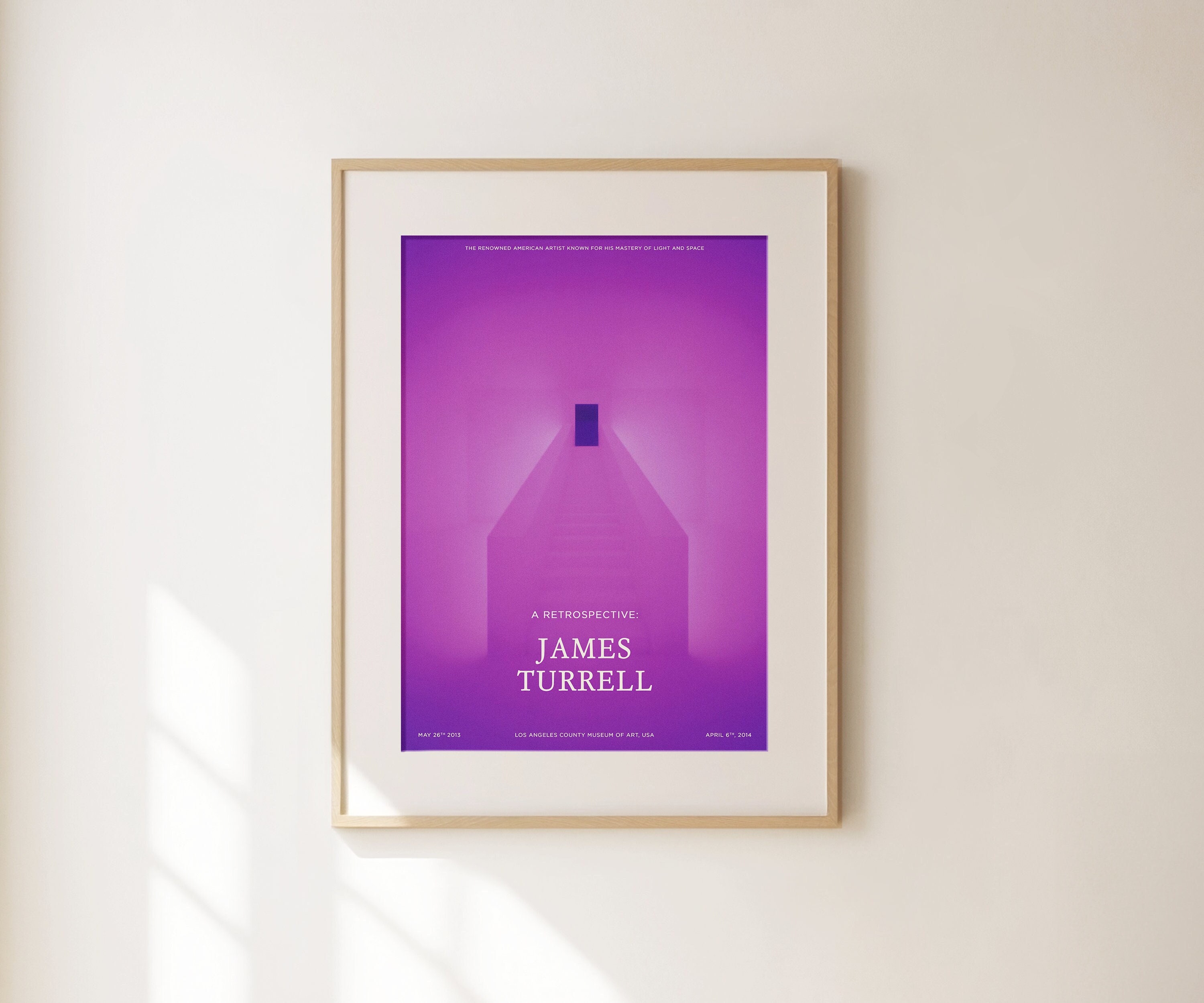 James Turrell Print Purple Stairs Poster Contemporary Modern Wall Art ...