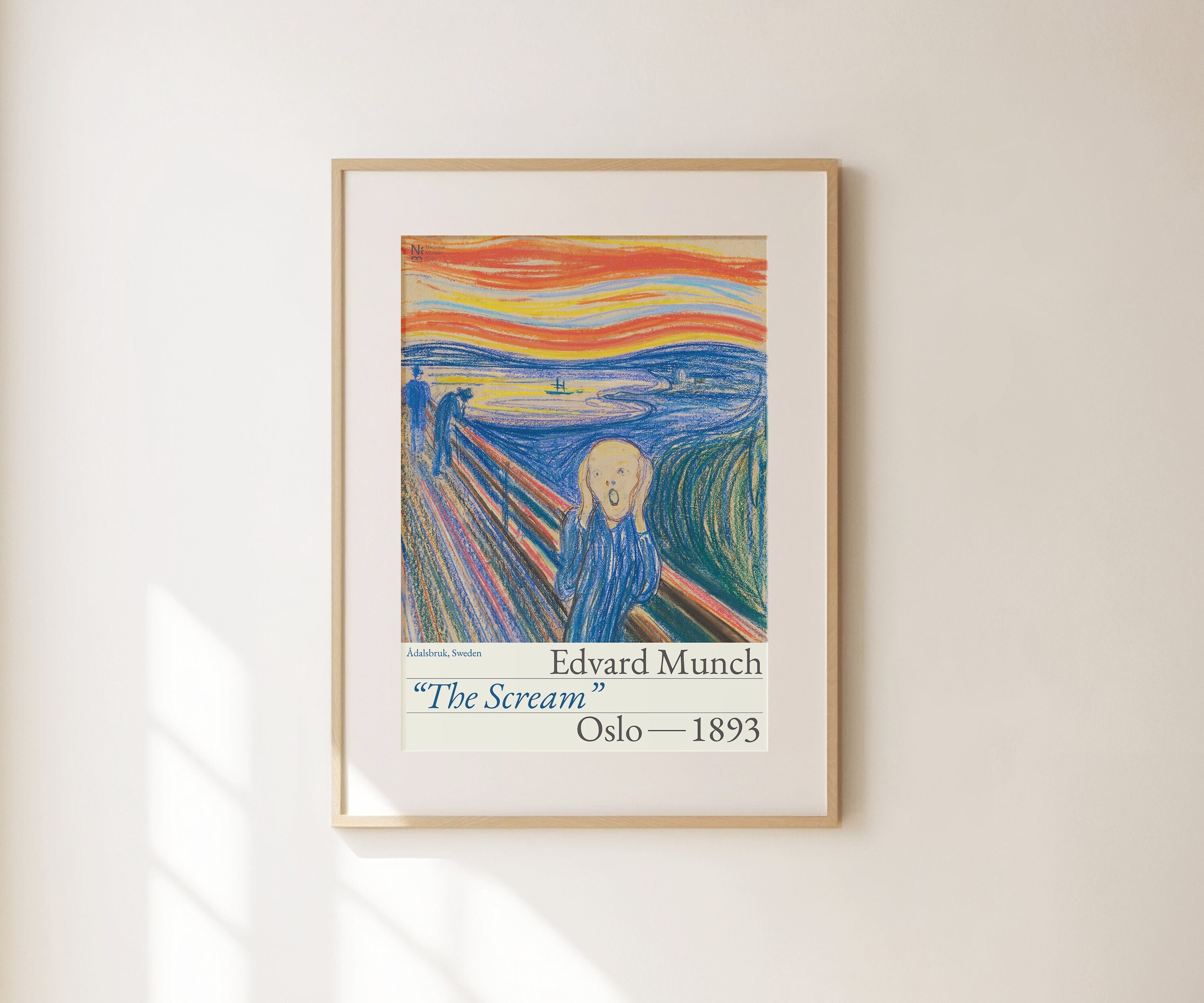 Edvard Munch Print - the Scream Painting - Modern Famous Painting for ...