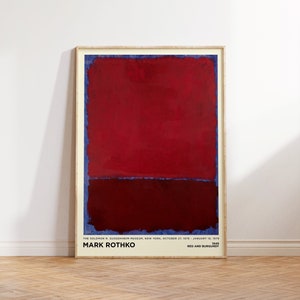 Mark Rothko Print - Red Burgundy Painting Large Abstract Wall Art for ...