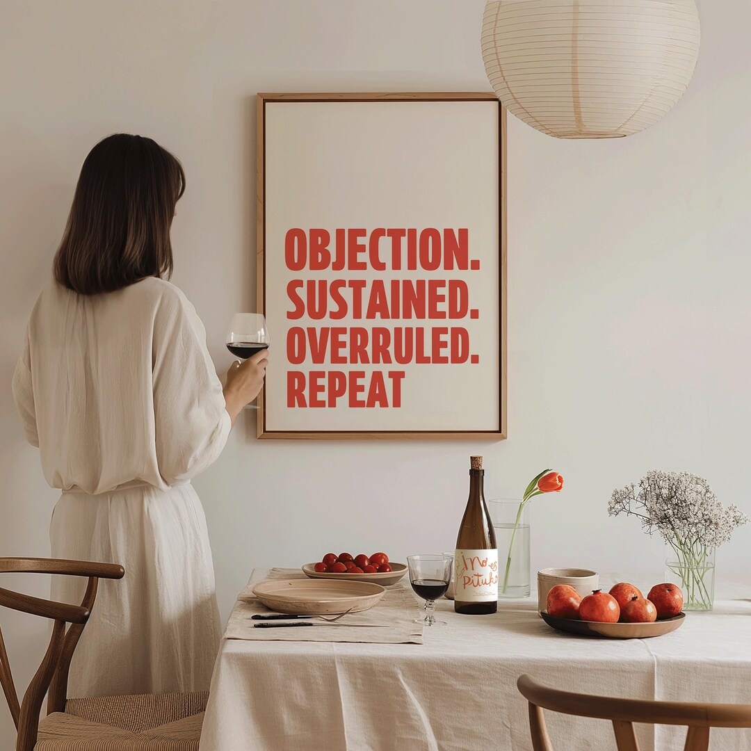 Objection Sustained Overruled Print - Lawyer Office Decor - Funny Law ...