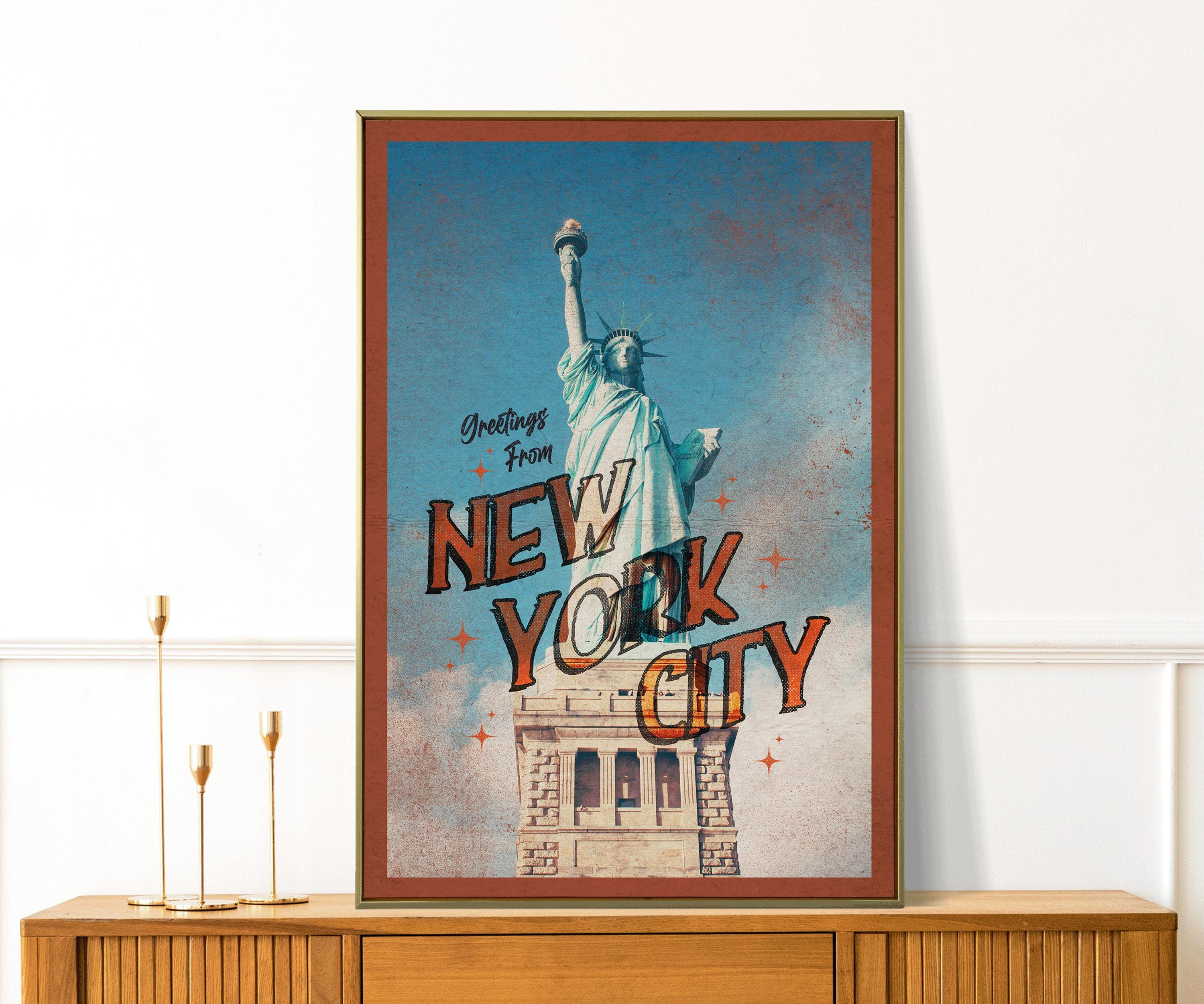 New York Wall Art - Retro Travel Poster - Trendy NYC Print - Elle Woods ...