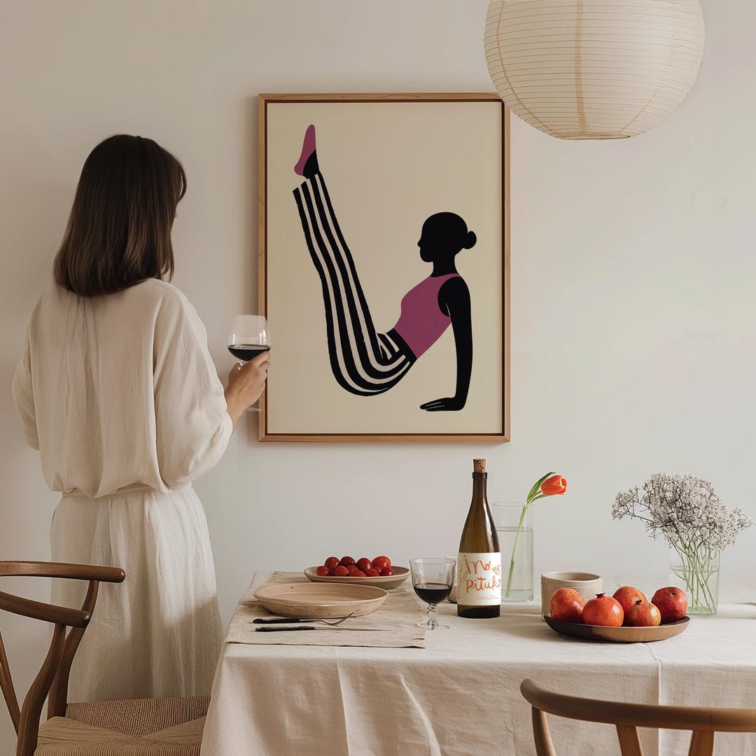 Pilates Print - Cute Pilates Wall Art - Aesthetic Pilates Studio Decor ...