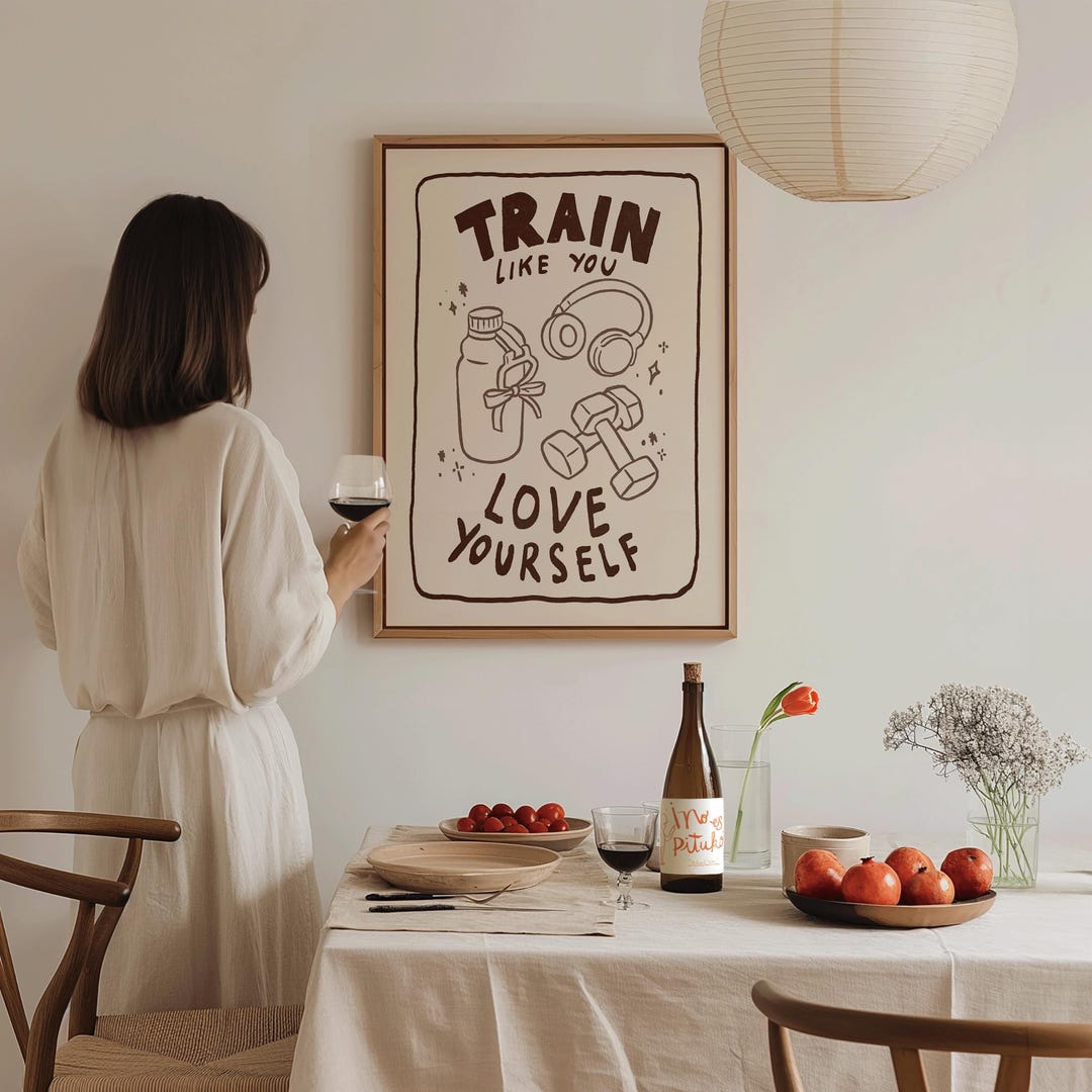Train Like You Love Yourself - Fitness Wall Art - Studio Decor - Home ...