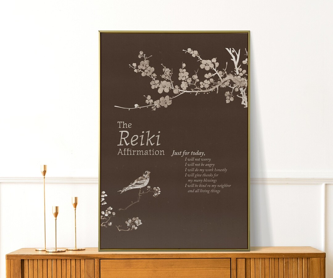 The Reiki Affirmation Print - Japanese Wall Art - Peaceful Apartment ...