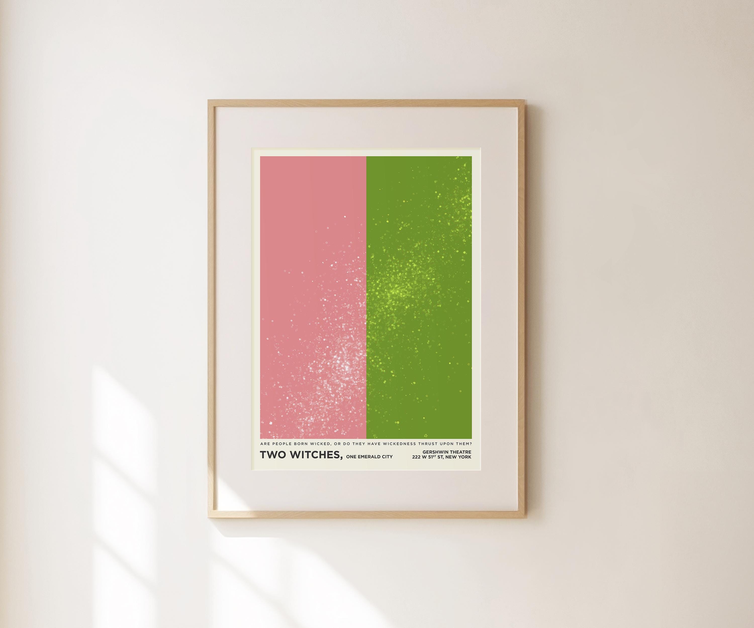 Wicked Poster - Glinda and Elphaba Wall Art - Wicked Merch - Wizard of ...