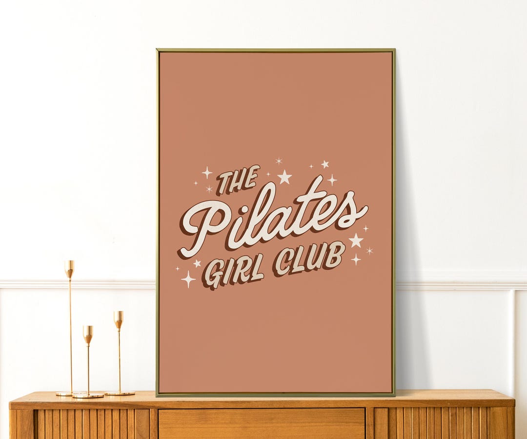 Girly Pilates Club Print - Cute Pilates Wall Art - Aesthetic Pilates ...