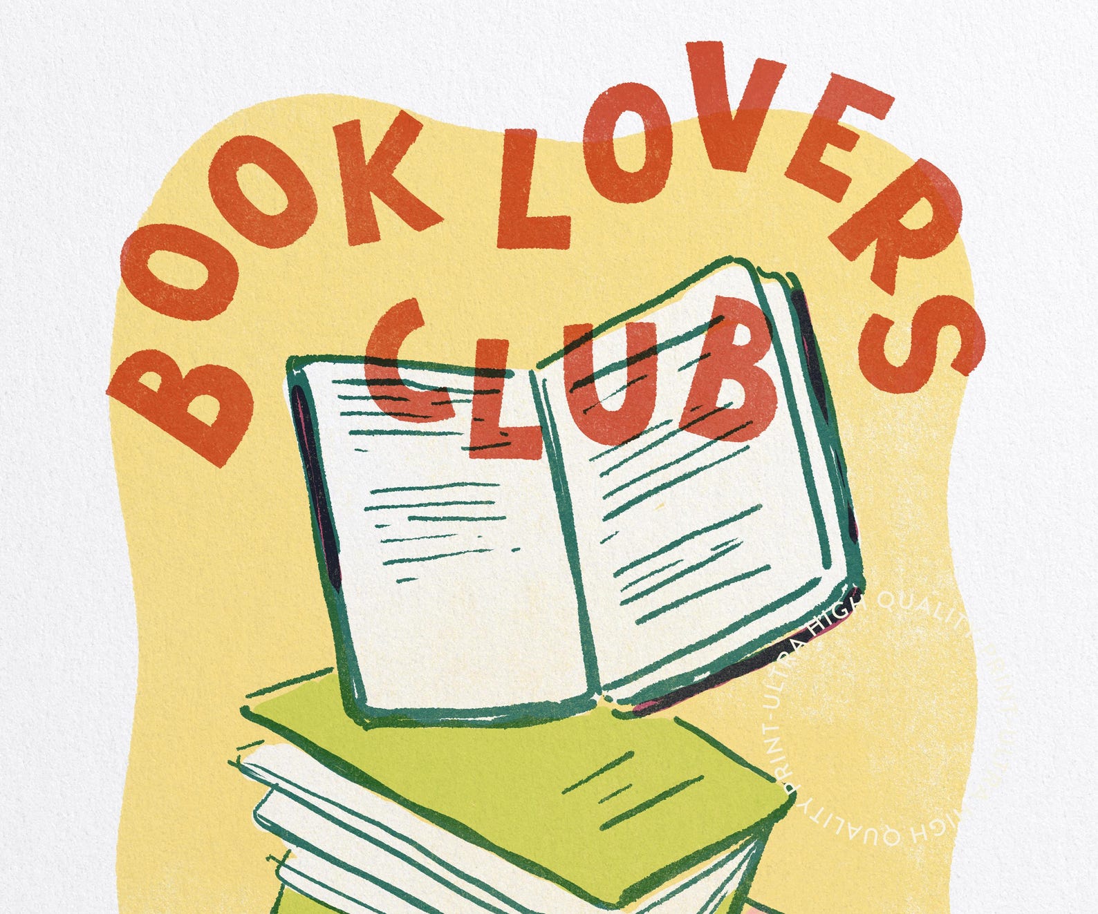 Book Lovers Club - Cute Book Art - Trendy Decor for Book Nooks ...