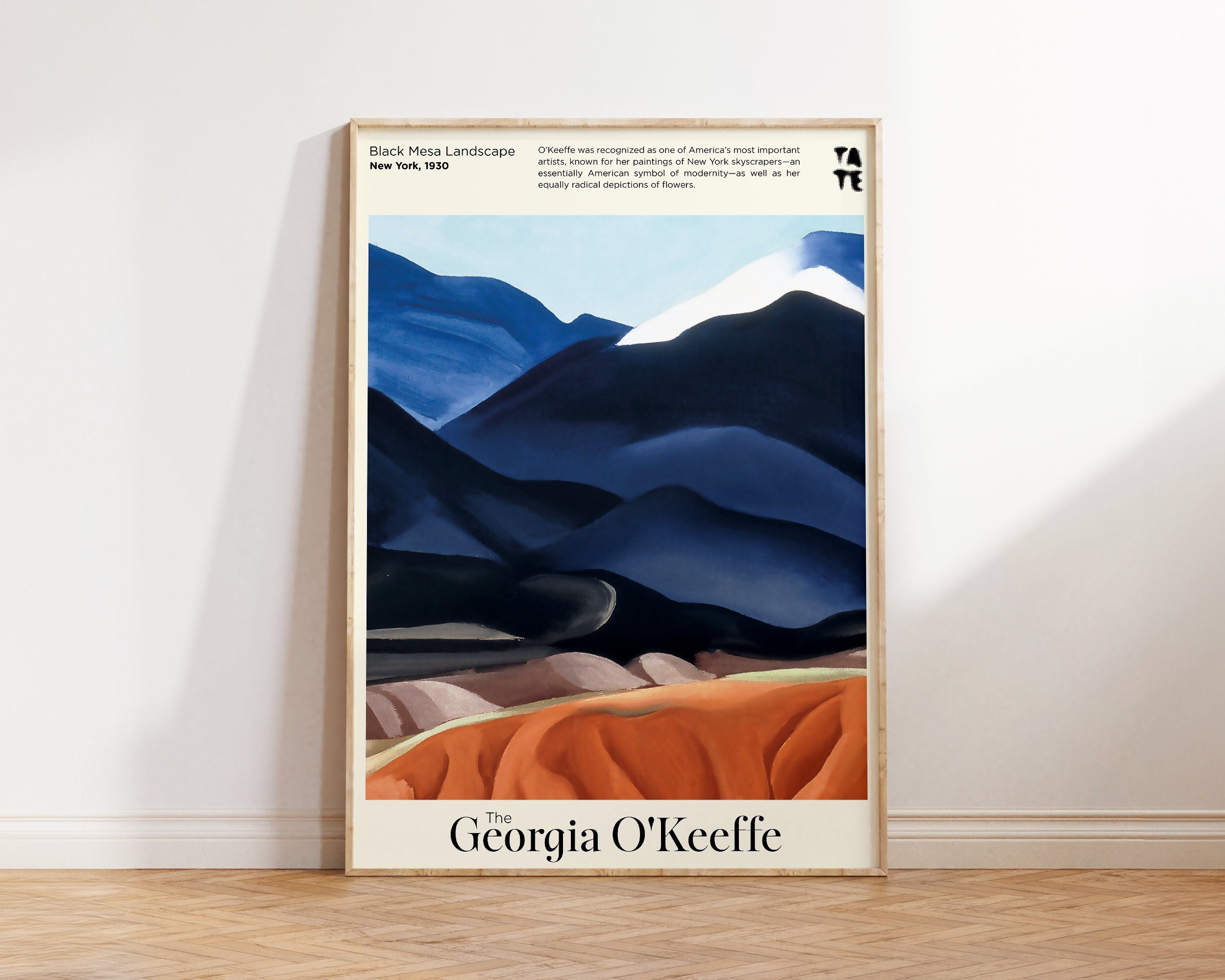 Set of 3 Wall Art Georgia O'keeffe Prints Blue Mesa Landscape Triptych ...