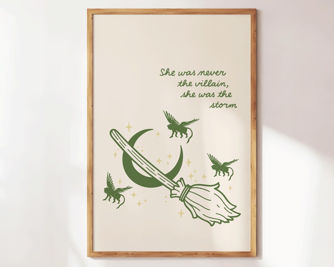 She Was the Storm, Wicked Poster, Wicked Inspired Art, Glinda and ...