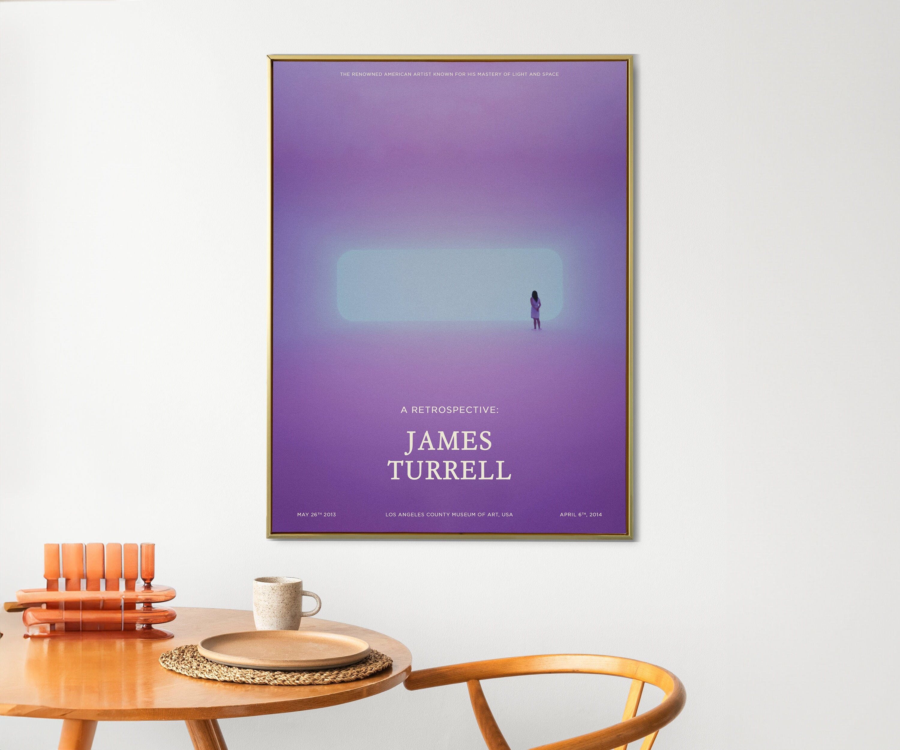 James Turrell Print Purple Light Poster Contemporary Modern Wall Art ...