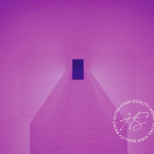 James Turrell Print - Purple Stairs Poster - Contemporary Modern Wall ...
