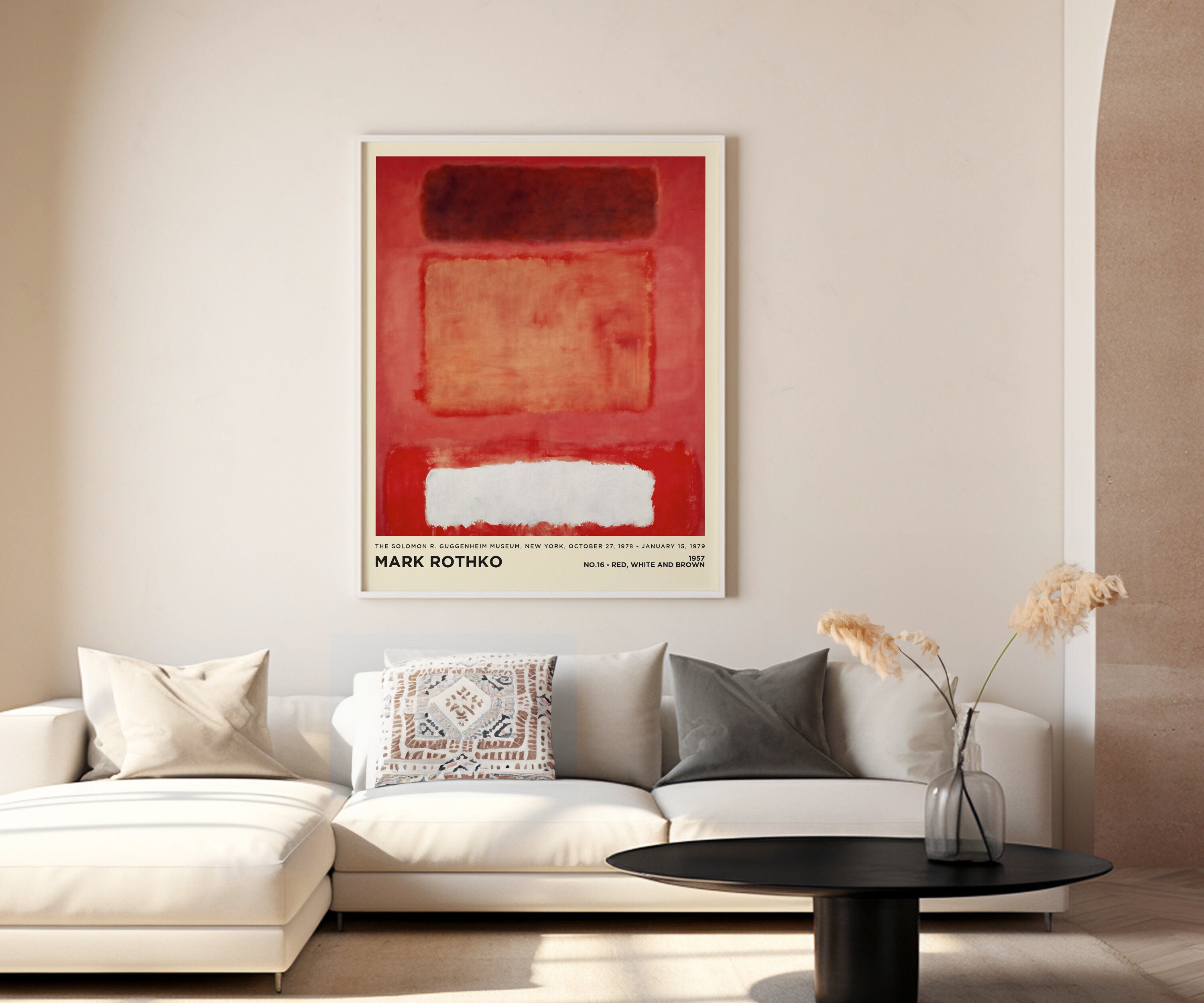 Mark Rothko Print - Maroon Red Painting Large Abstract Wall Art for ...