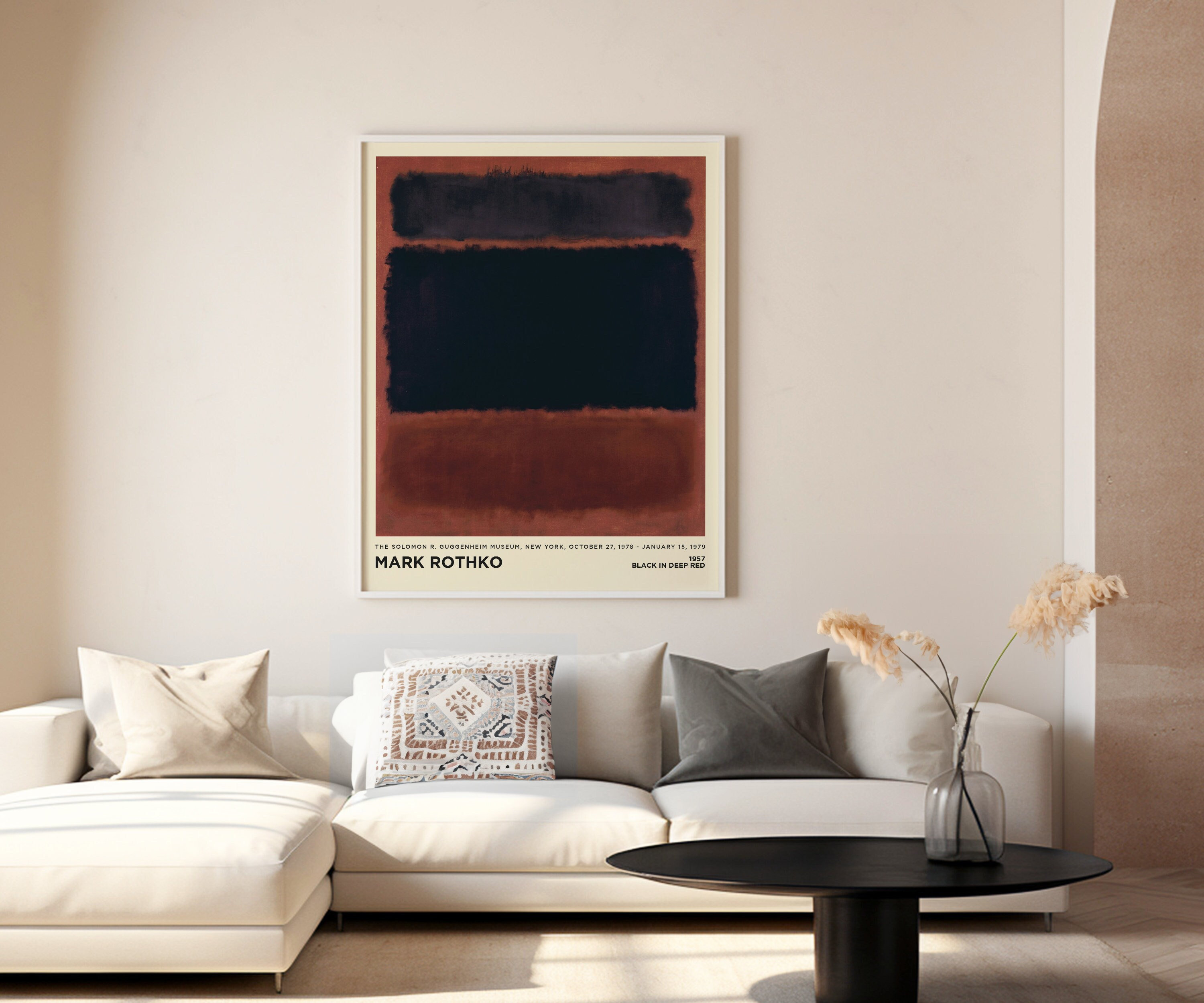 Mark Rothko Print Black Red Painting Large Abstract Wall Art for Living ...