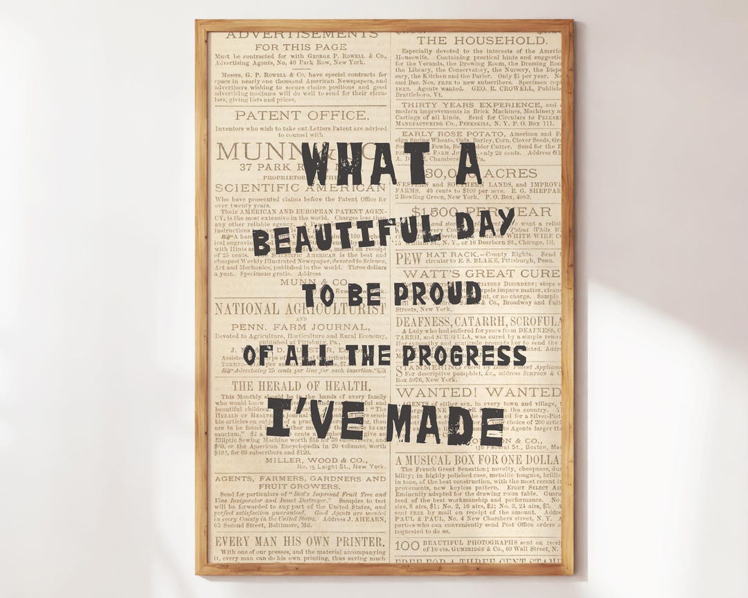 A Good Day to Celebrate Progress - Motivational Wall Art, Self ...