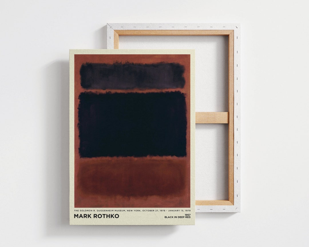 Mark Rothko Print - Brown Black Painting Large Abstract Canvas Wall Art ...
