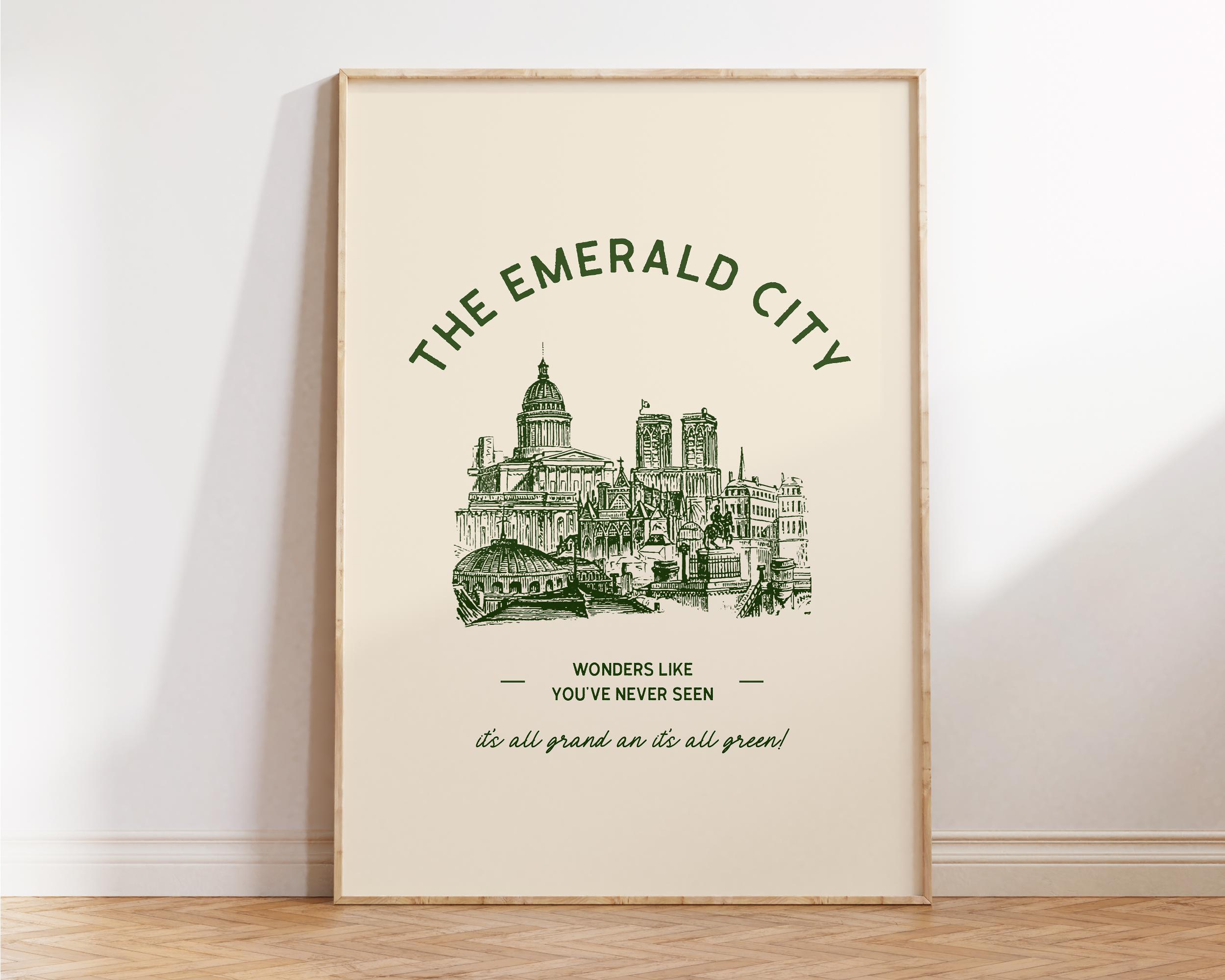 Wicked Poster - the Emerald City Wall Art - Wicked Merch - Wizard of Oz ...