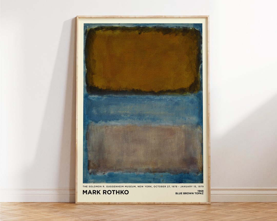 Mark Rothko Print - Brown Blue Gray Painting Large Abstract Wall Art ...