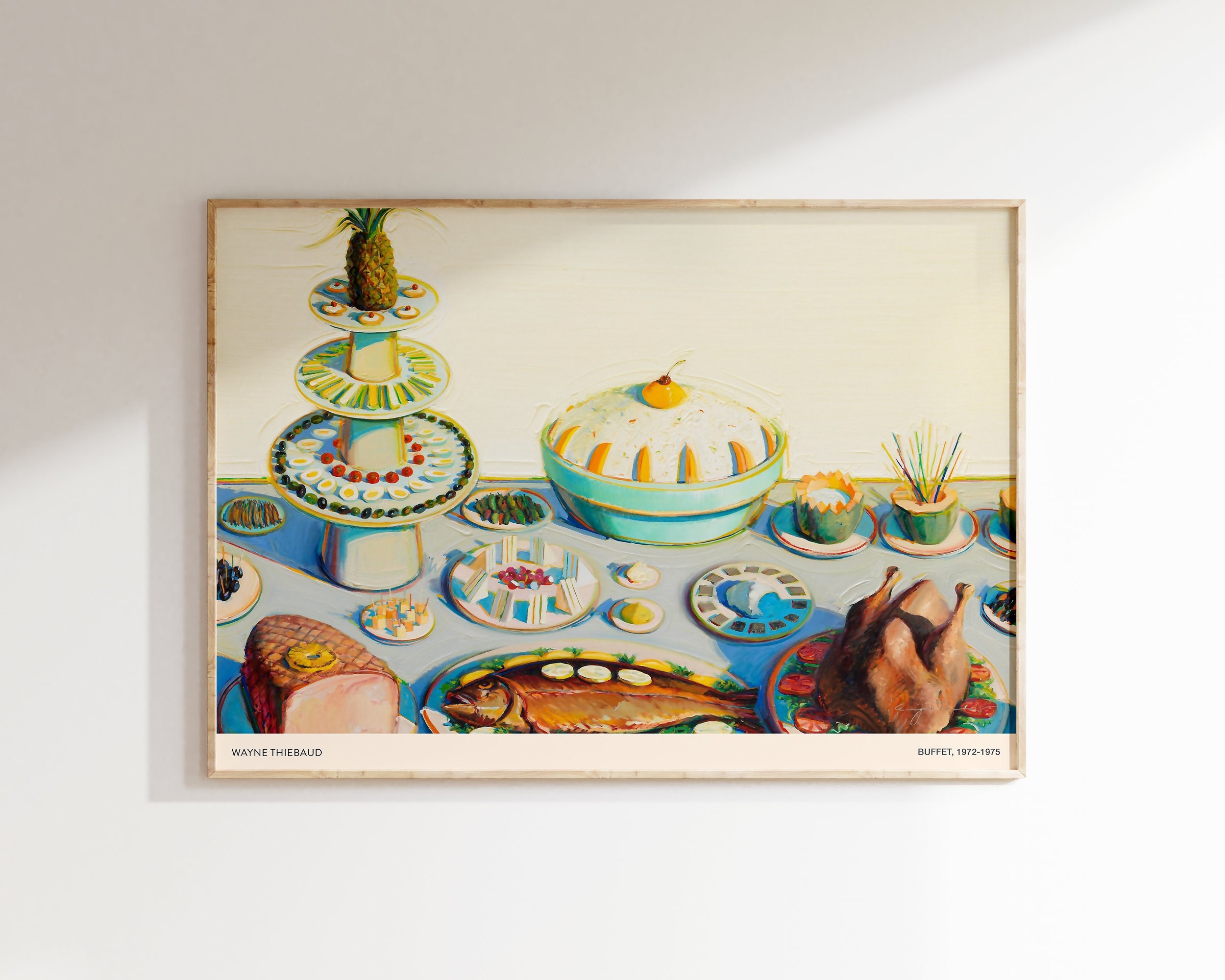 Wayne Thiebaud Print Vintage Food Spread Painting Kitchen Wall Art and ...