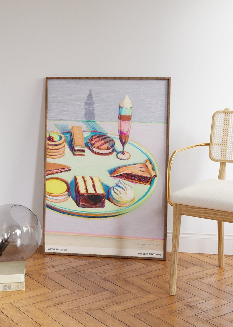 Wayne Thiebaud Print - Vintage Dessert Spread Painting - Kitchen Wall ...