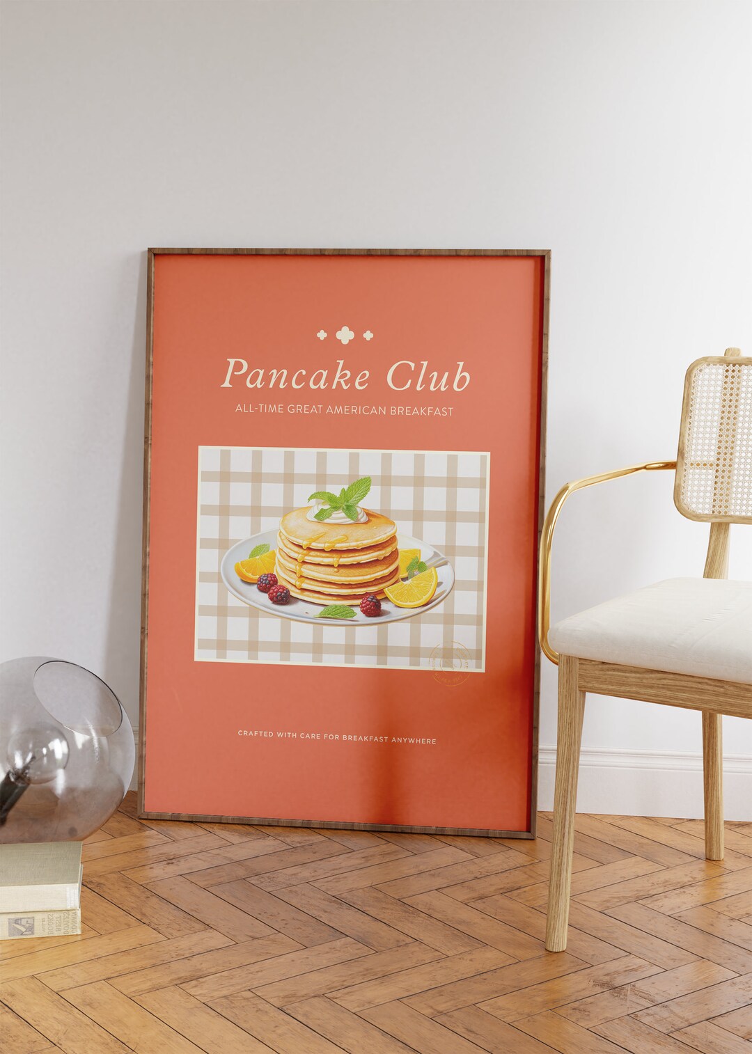 Kitchen Prints Breakfast Pancake Print Retro Mid Century Modern Kitchen ...
