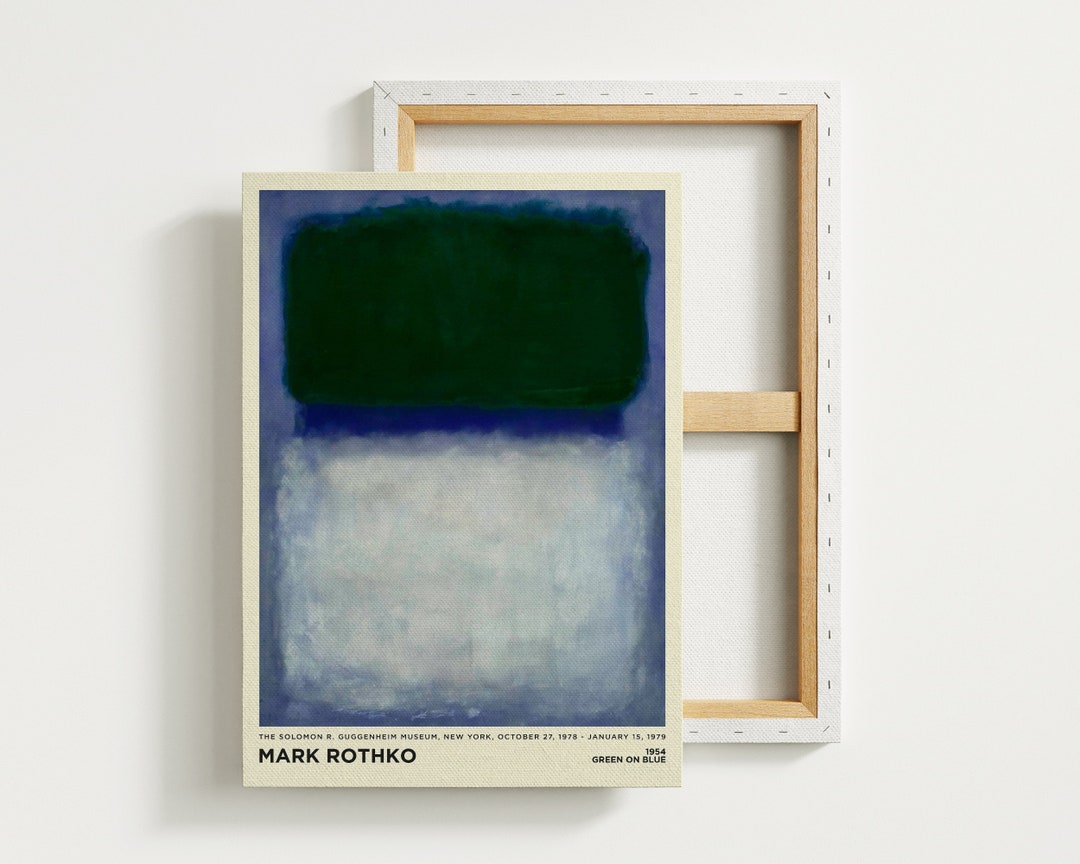 Mark Rothko Print - Green White Blue Painting Large Abstract Canvas ...
