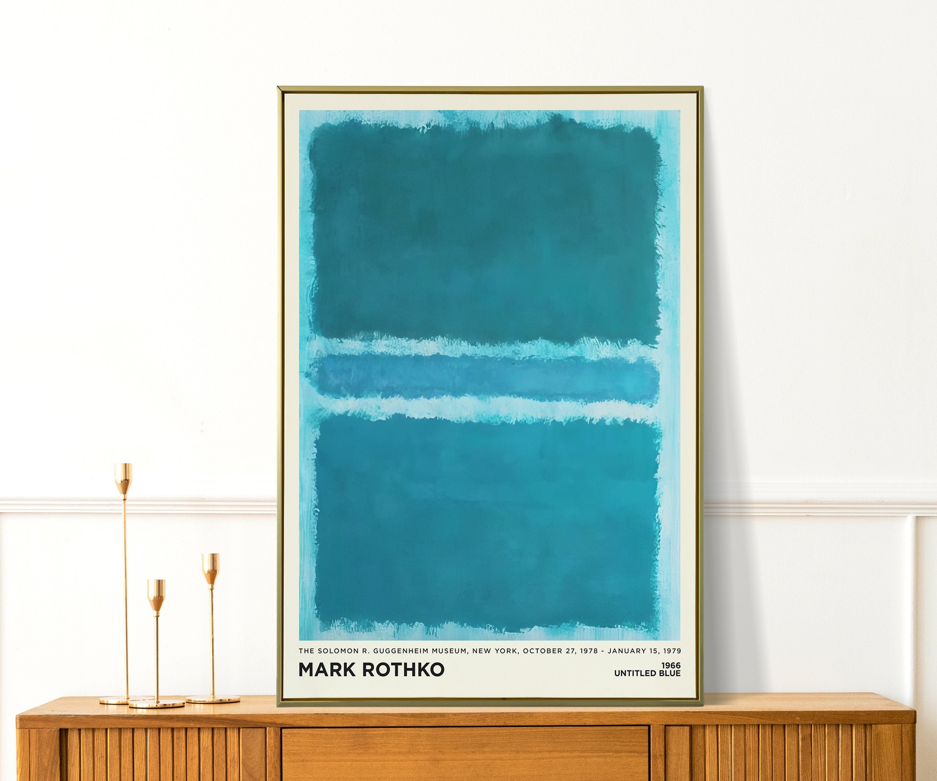 Mark Rothko Print Blue Painting Large Abstract Wall Art for Living Room ...