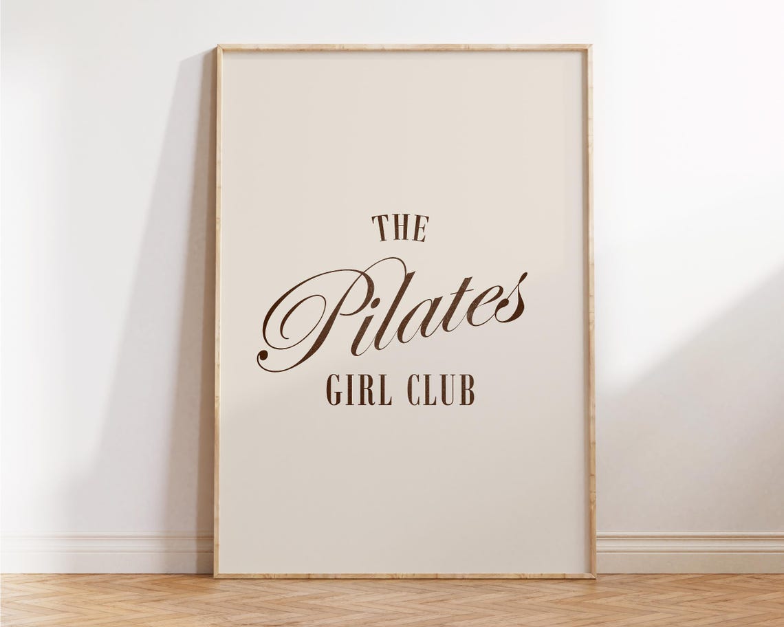 Girly Pilates Club Print - Cute Pilates Wall Art - Aesthetic Pilates ...