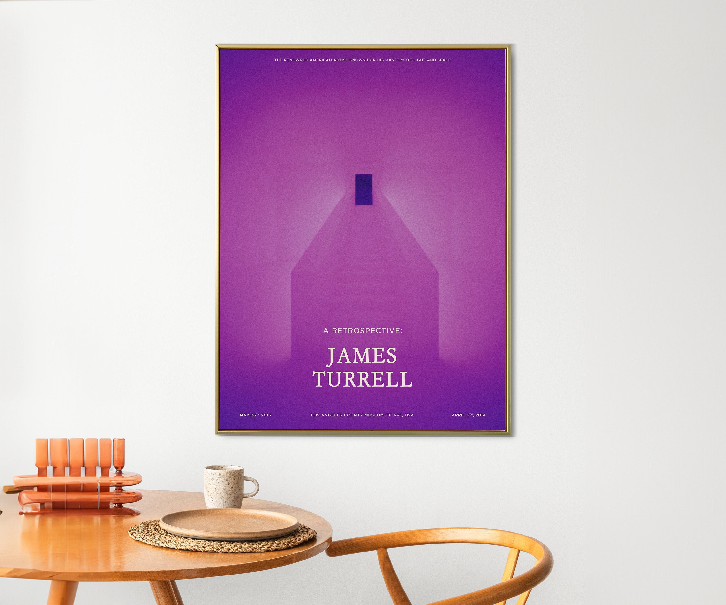 James Turrell Print Purple Stairs Poster Contemporary Modern Wall Art ...